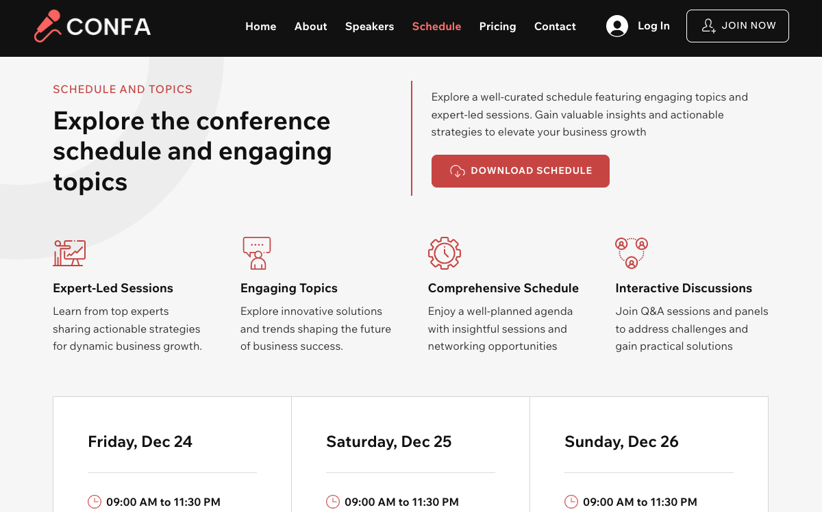 Confa | Wix Marketplace | Wix.com